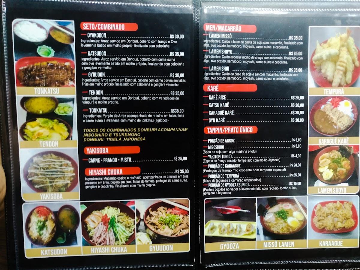 Menu em Donburi Manaus restaurante, Manaus