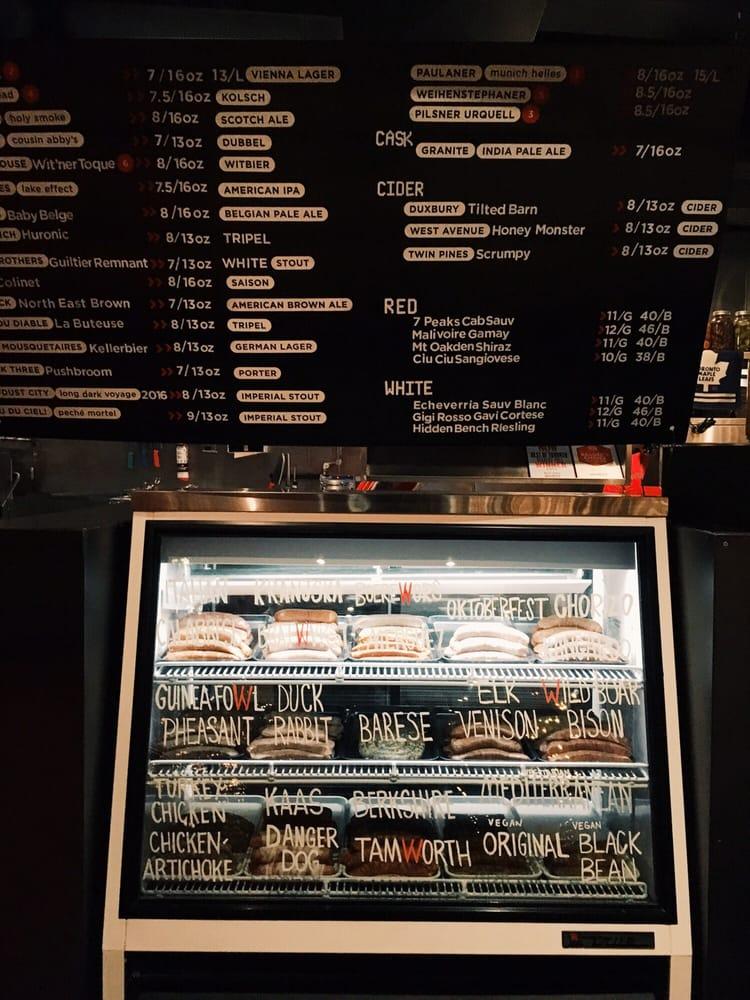 Menu at WVRST pub & bar, Toronto, 609 King St W