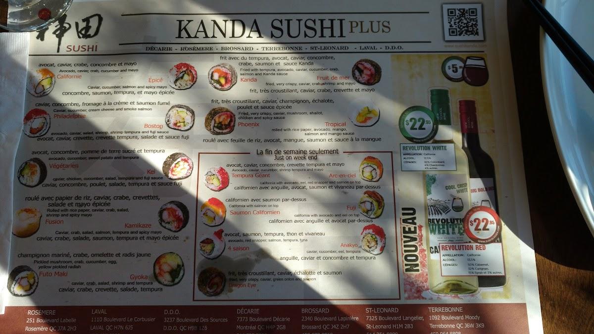 Menu au Kanda Max restaurant, Saint-Eustache, 40 R. Dubois