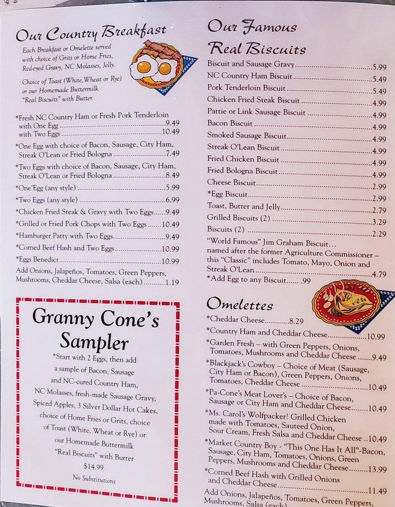 Menu at State Farmers Market Restaurant, Raleigh