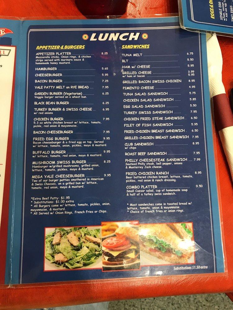 Menu at Yale Street Grill restaurant, Houston