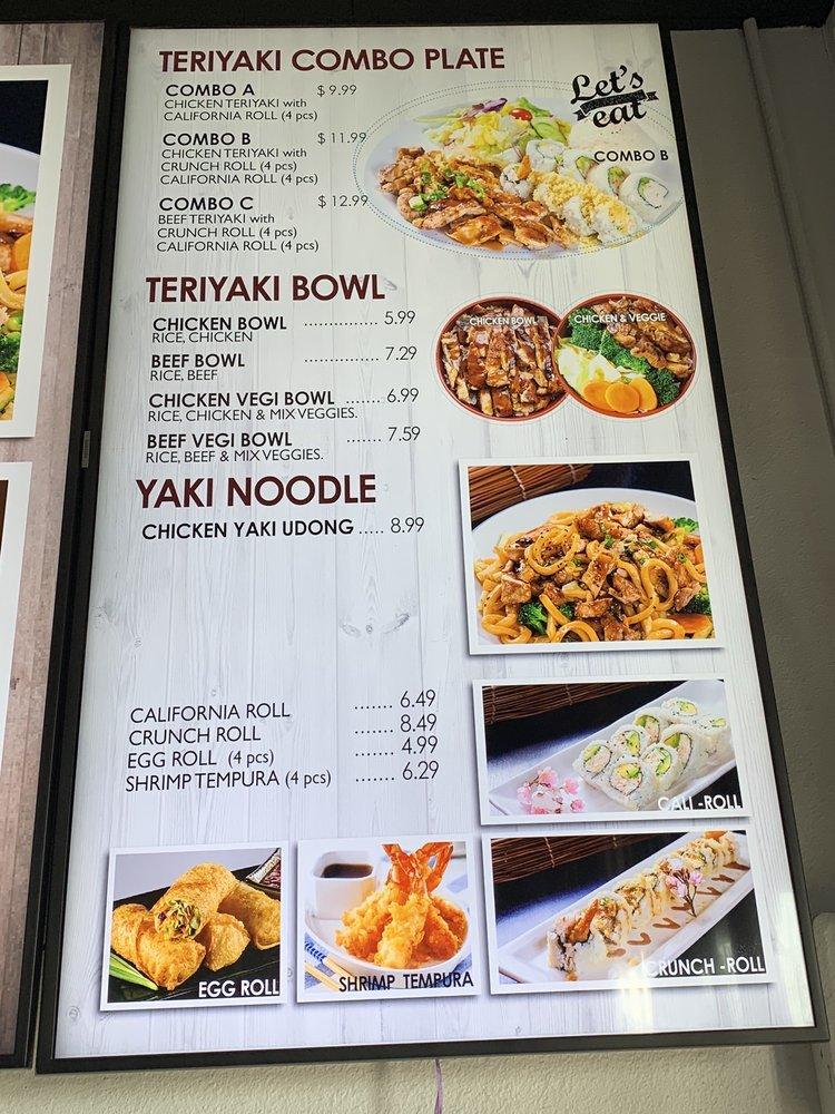 Menu at Teddy's Deli restaurant, Anaheim