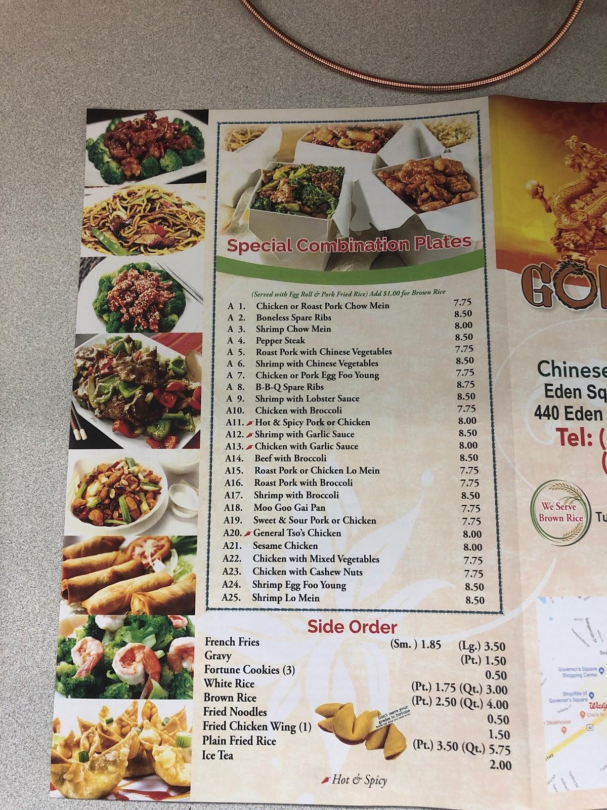Menu at Golden Dragon restaurant, Bear, 440 Eden Cir
