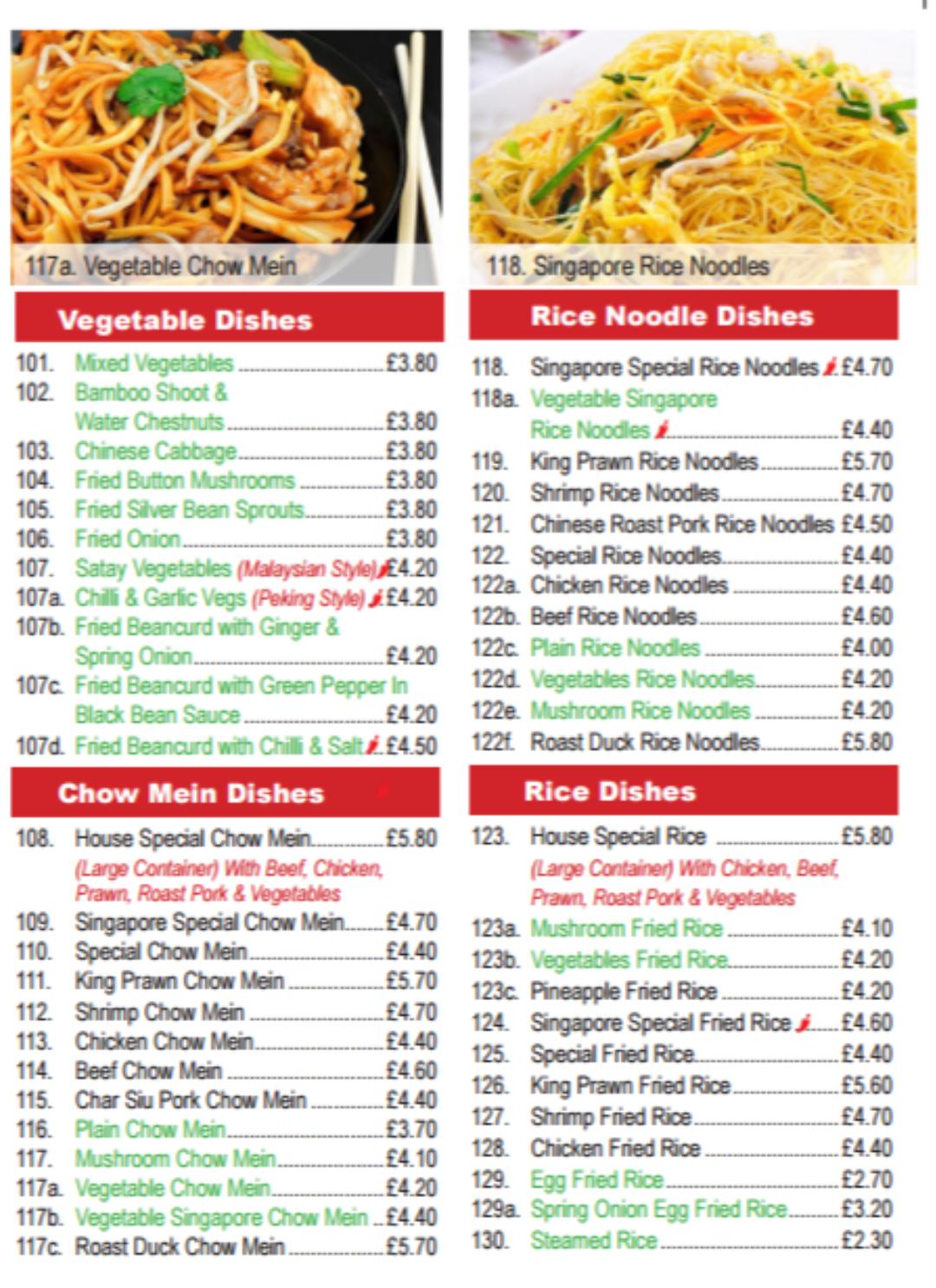 Menu at Lucky Star Chinese Takeaway fast food, Great Dunmow
