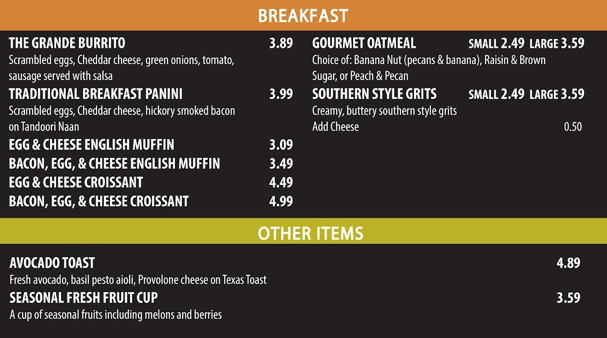 Menu at Rising Roll Gourmet Café, Dunwoody, GA cafe, Atlanta