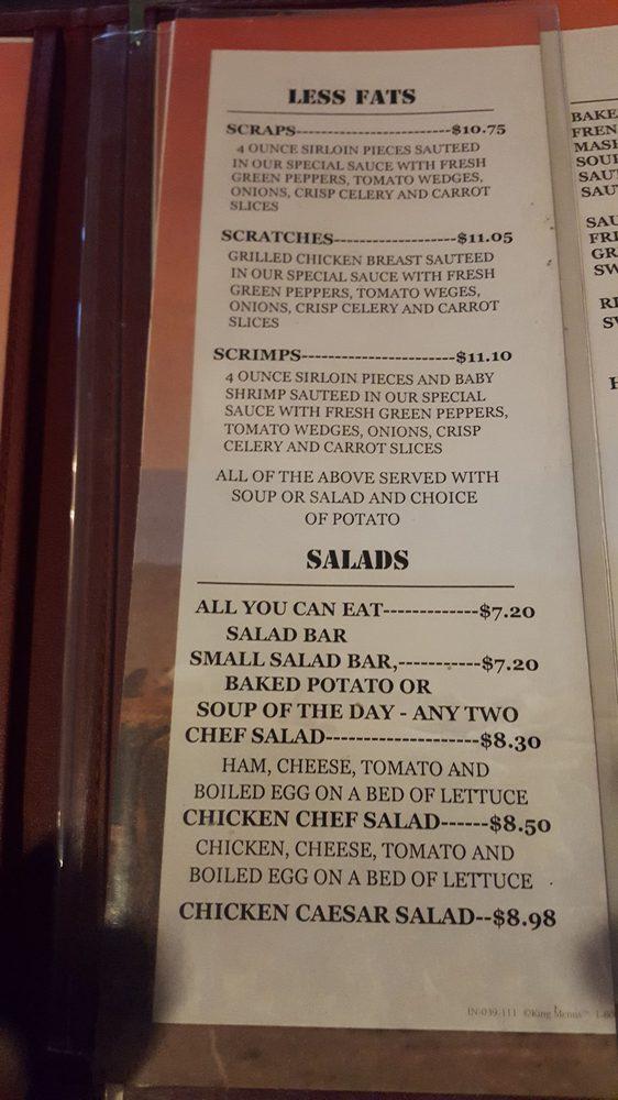 Carta de parrilla Section Hand Steak House, Brownwood, Highway 377 S