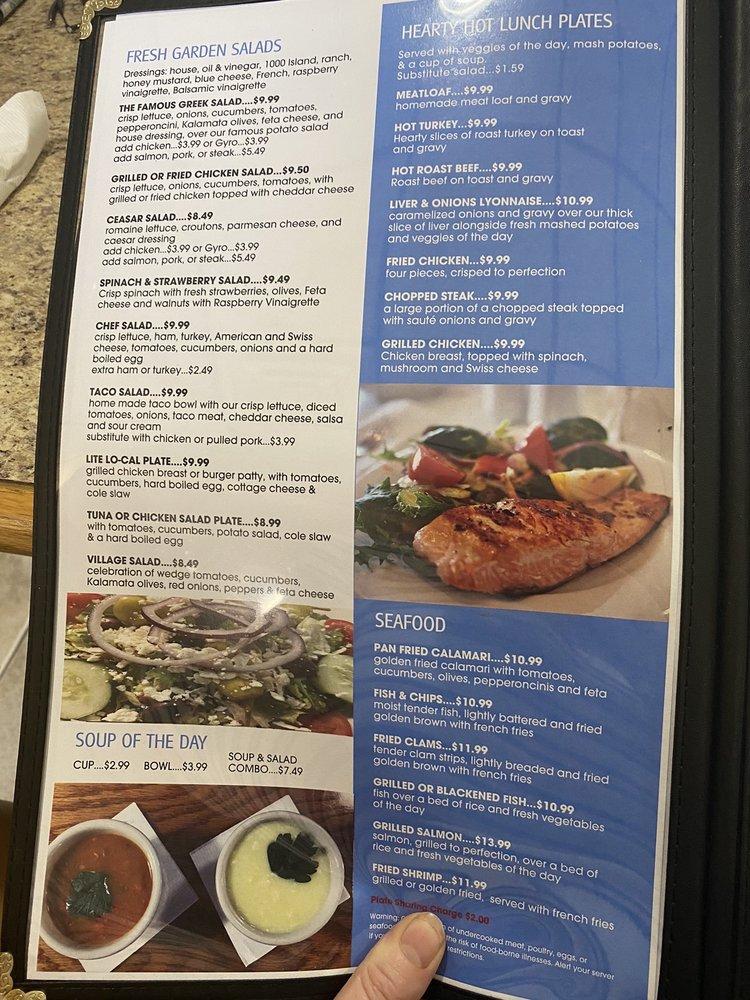 Menu at Daybreak Cafe, Tarpon Springs