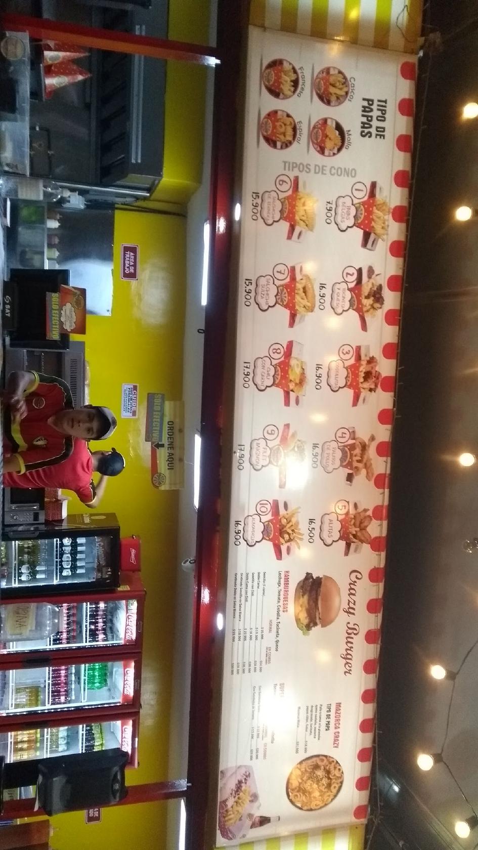 Menu at Crazy Fries restaurant, Bogotá, Cra. 13 #83-21