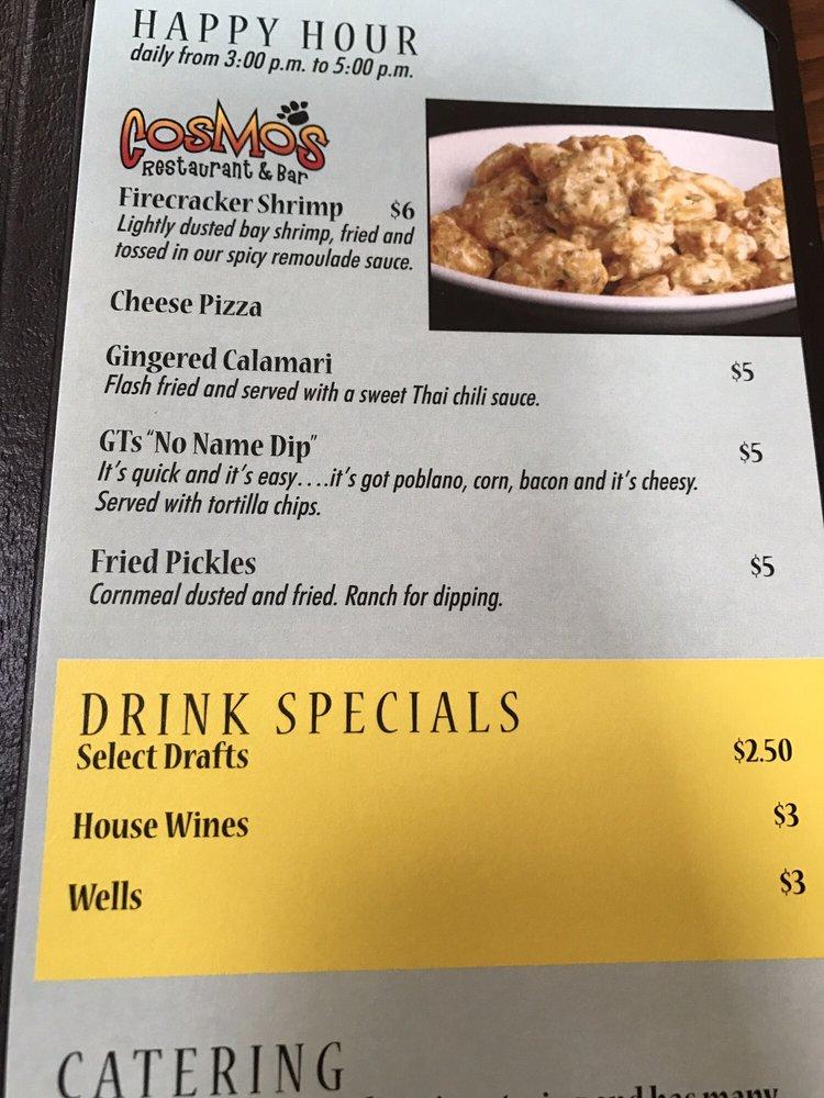 Menu at GTs On The Bay restaurant, Orange Beach