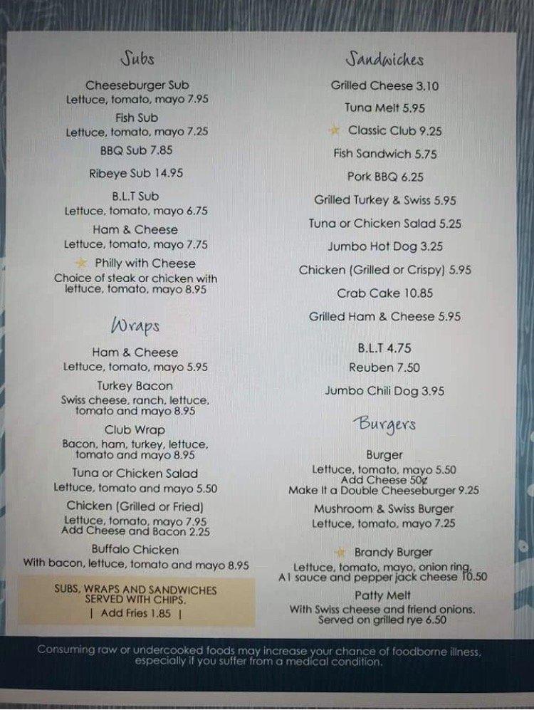 Menu at Lenny's Restaurant, Colonial Beach