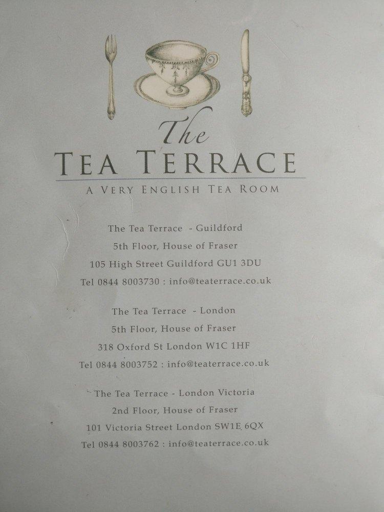 Menu at The Tea Terrace Restaurant & Tea Room (Guildford branch), Guildford