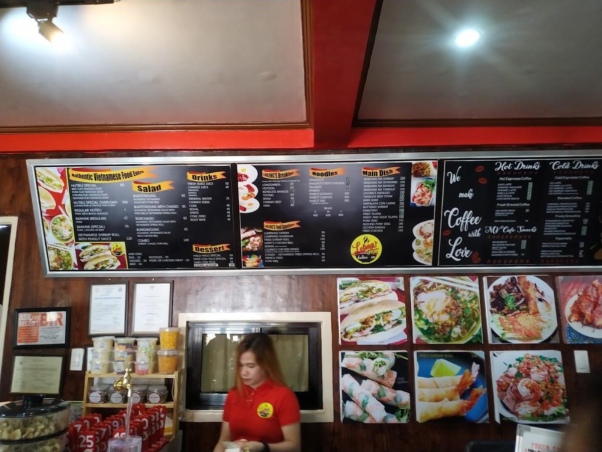 Menu at Loleng's Hu Tieu-an Plus restaurant, Morong