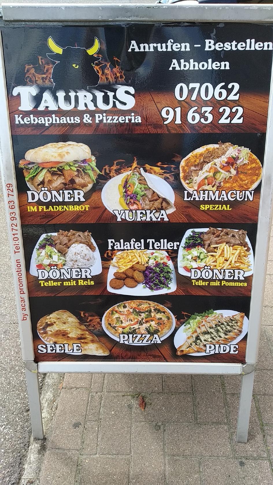 Speisekarte von Taurus Kebaphaus & Pizzeria - Beilstein, Beilstein