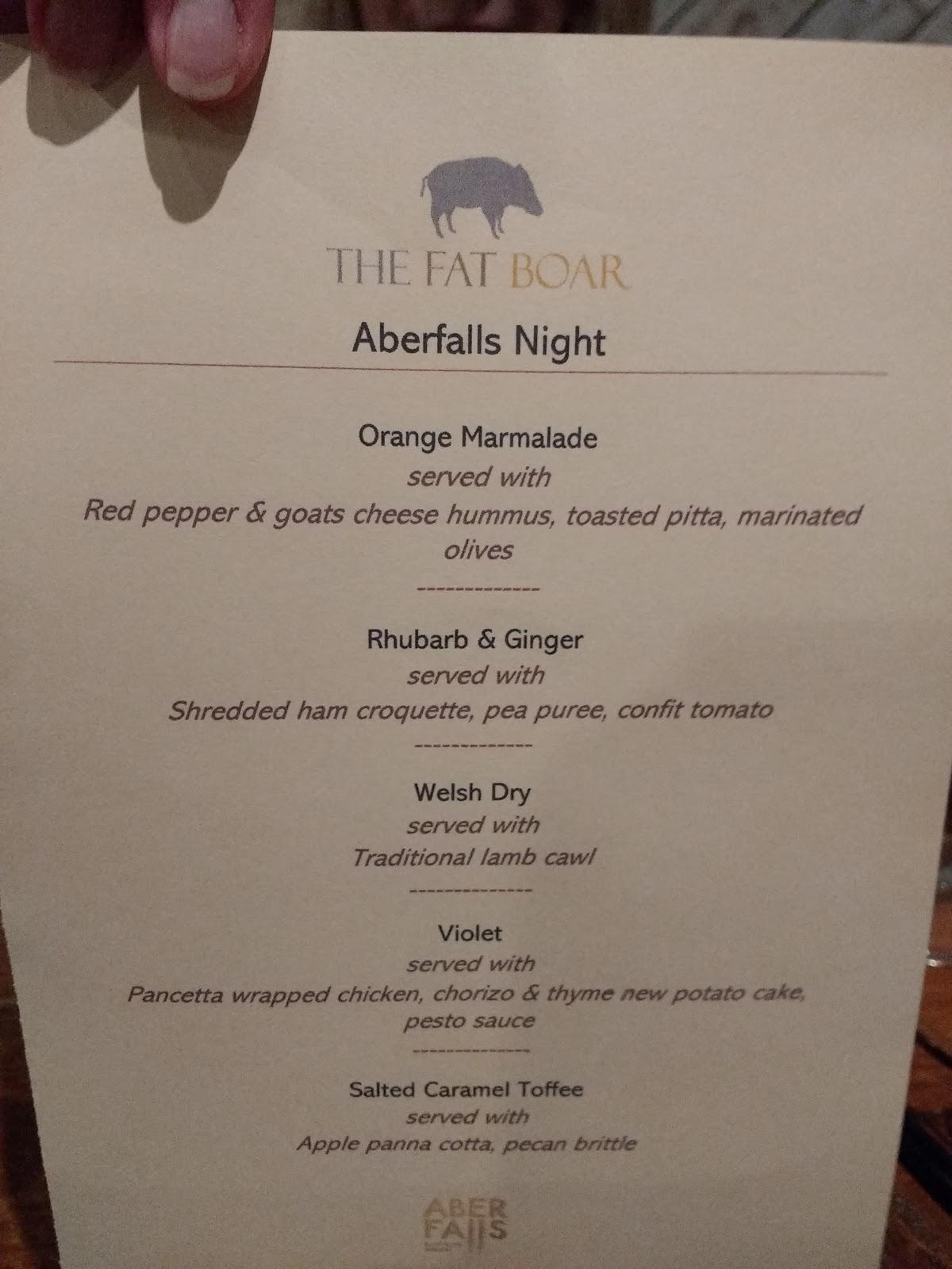 Menu at The Fat Boar Mold pub & bar, Mold