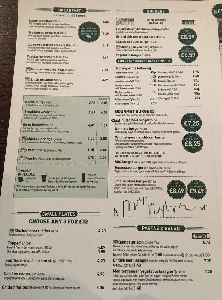 Menu at The Prince Of Wales pub & bar, Cardiff, 81-83 Heol Eglwys