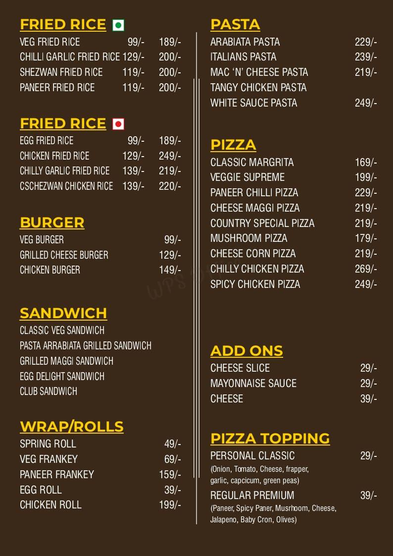 Menu at Apna Thikana Cafe & Restaurant, Lucknow