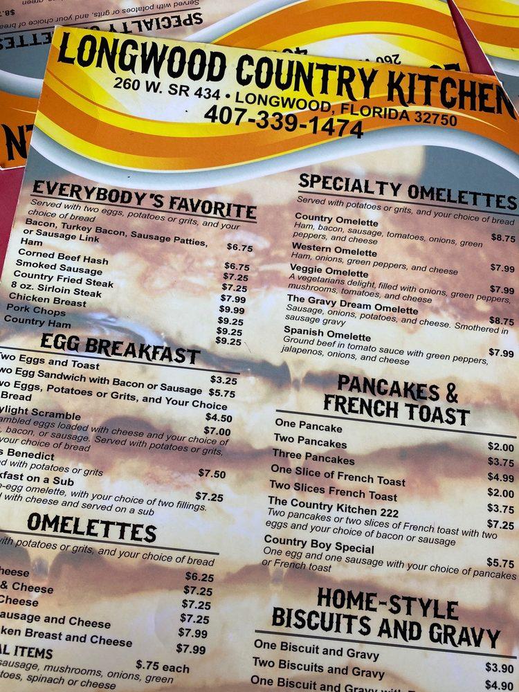 Menu at Country Kitchen restaurant, Longwood, 260 W State Rd 434