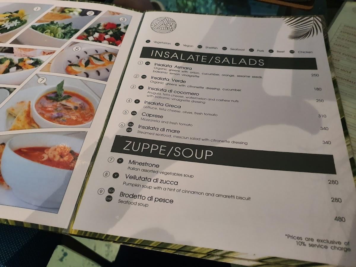 Carta del restaurante Asmara Urban Resort and Lifestyle Village, Cebú