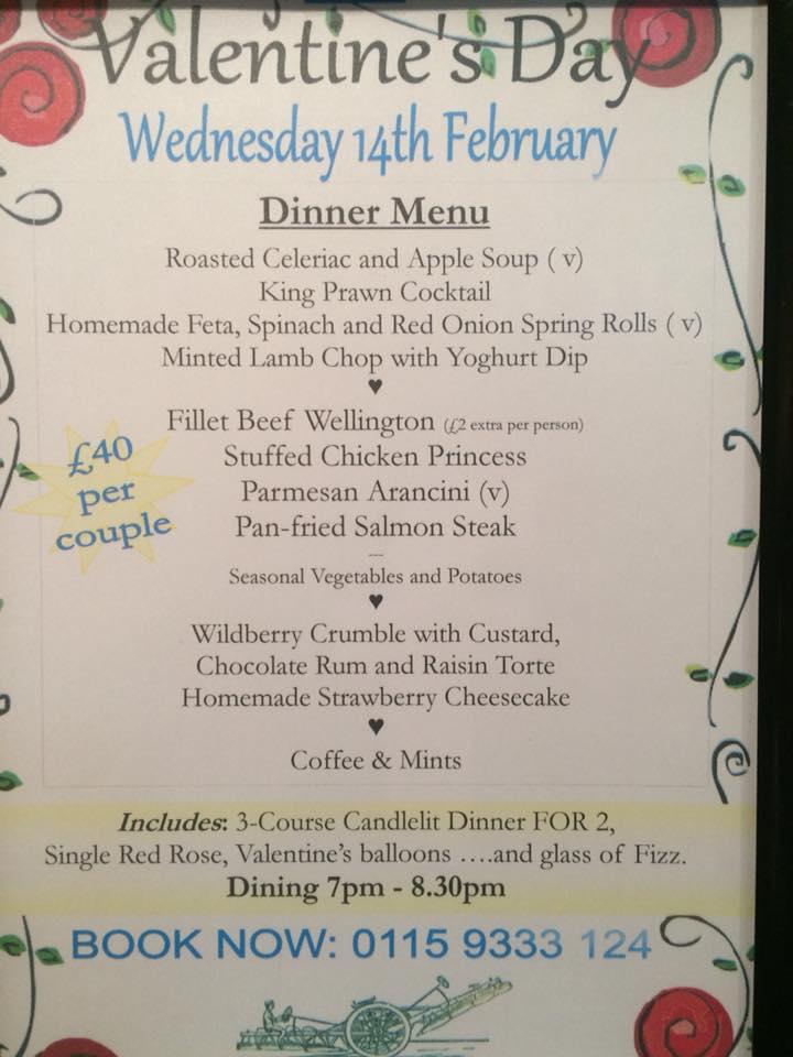 Menu at Plough Inn pub & bar, Bingham, Main Street