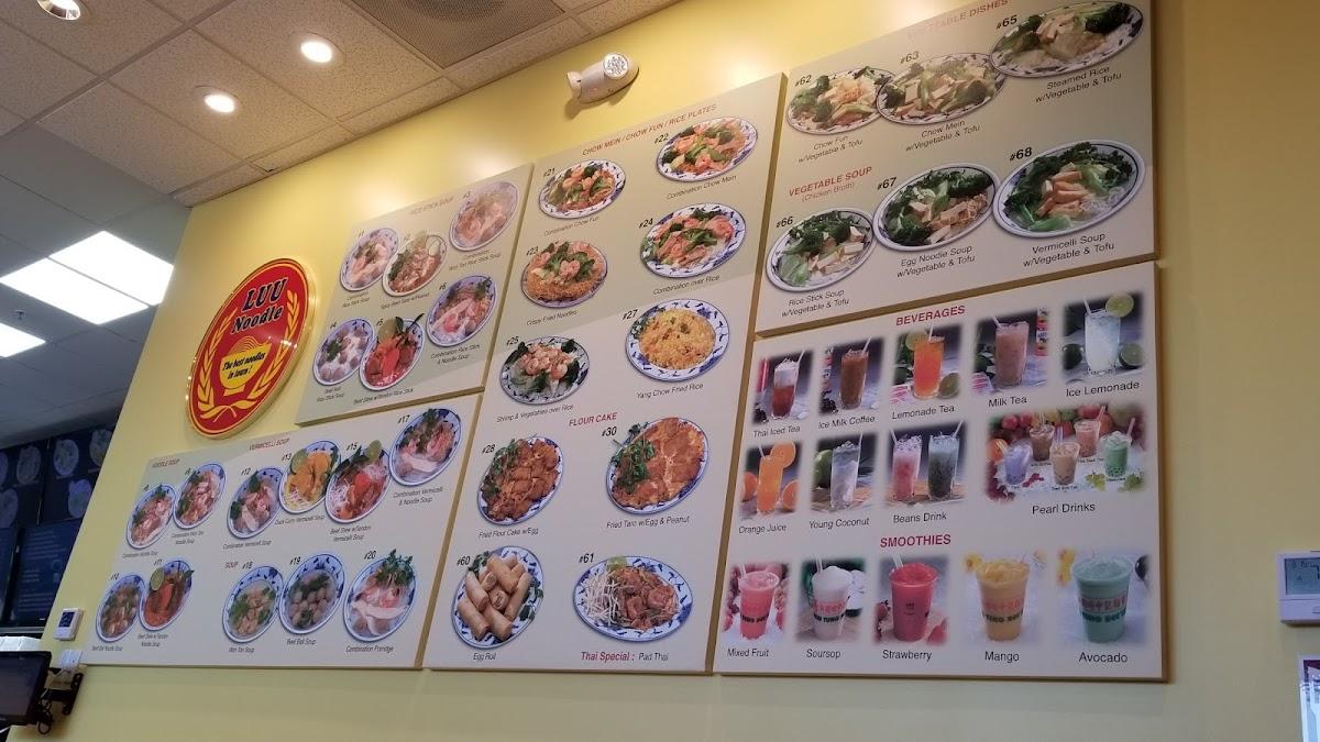 Menu at New Tung Kee Noodle restaurant, San Jose