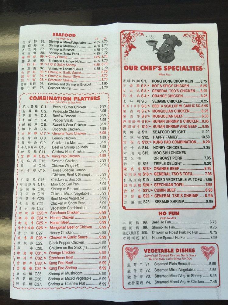 Menu at China One (New China King) restaurant, Wichita