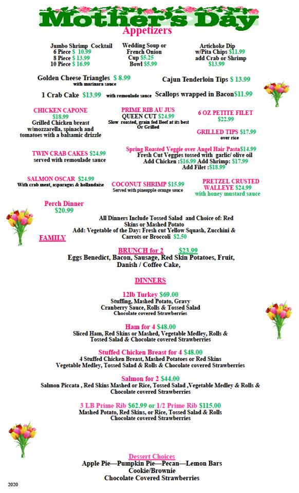 Menu at Colony Pub & Grille, Erie, W 8th St