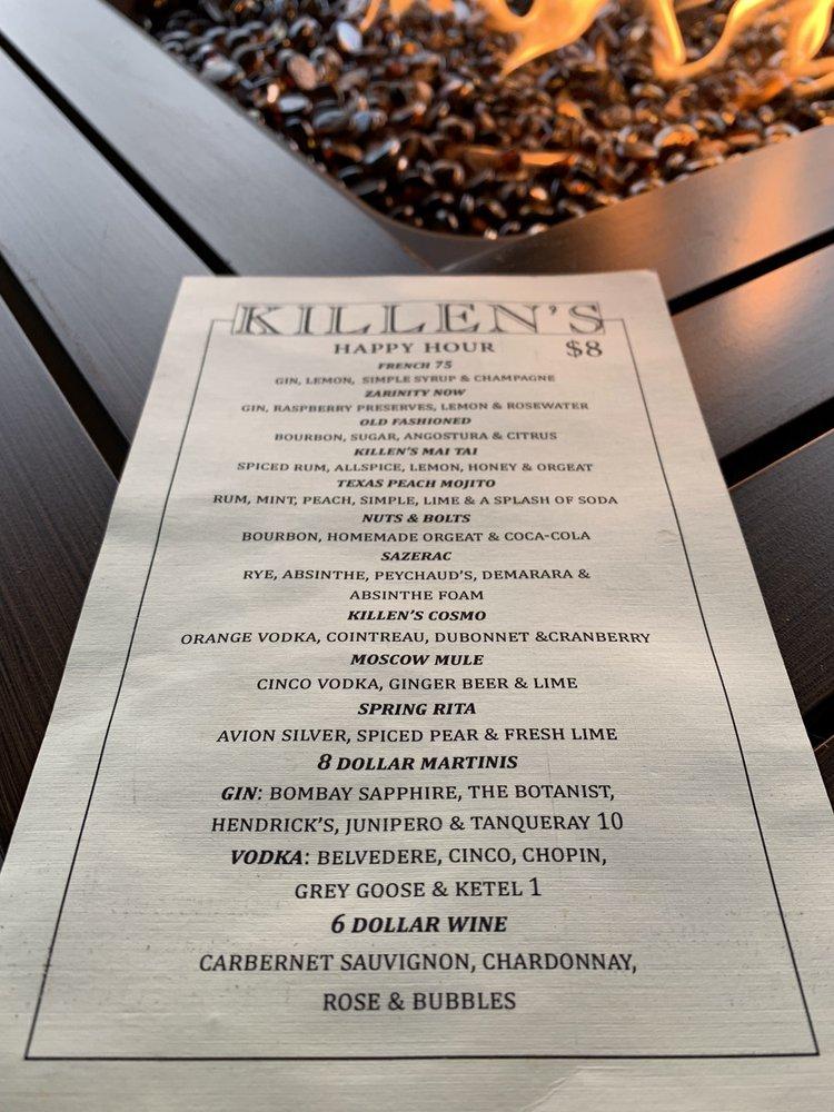 Menu at Killen's Steakhouse, Pearland, Broadway St