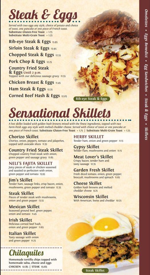 Menu at Neli's Restaurant, South Beloit