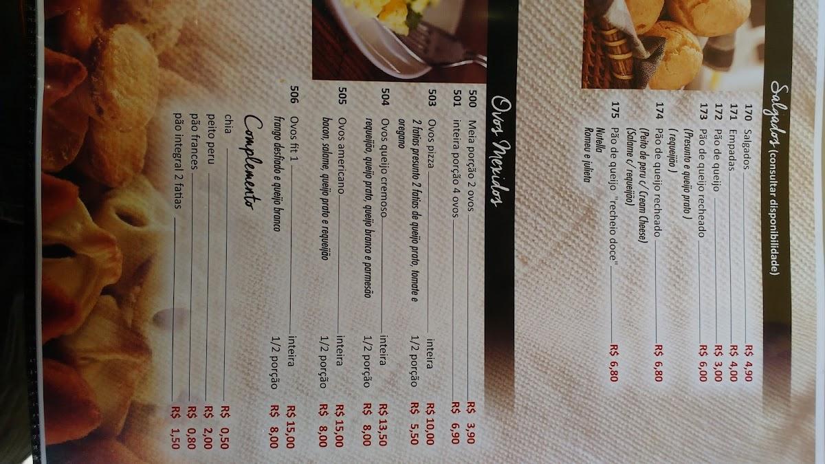 Menu at Neto's Café, Tatuí