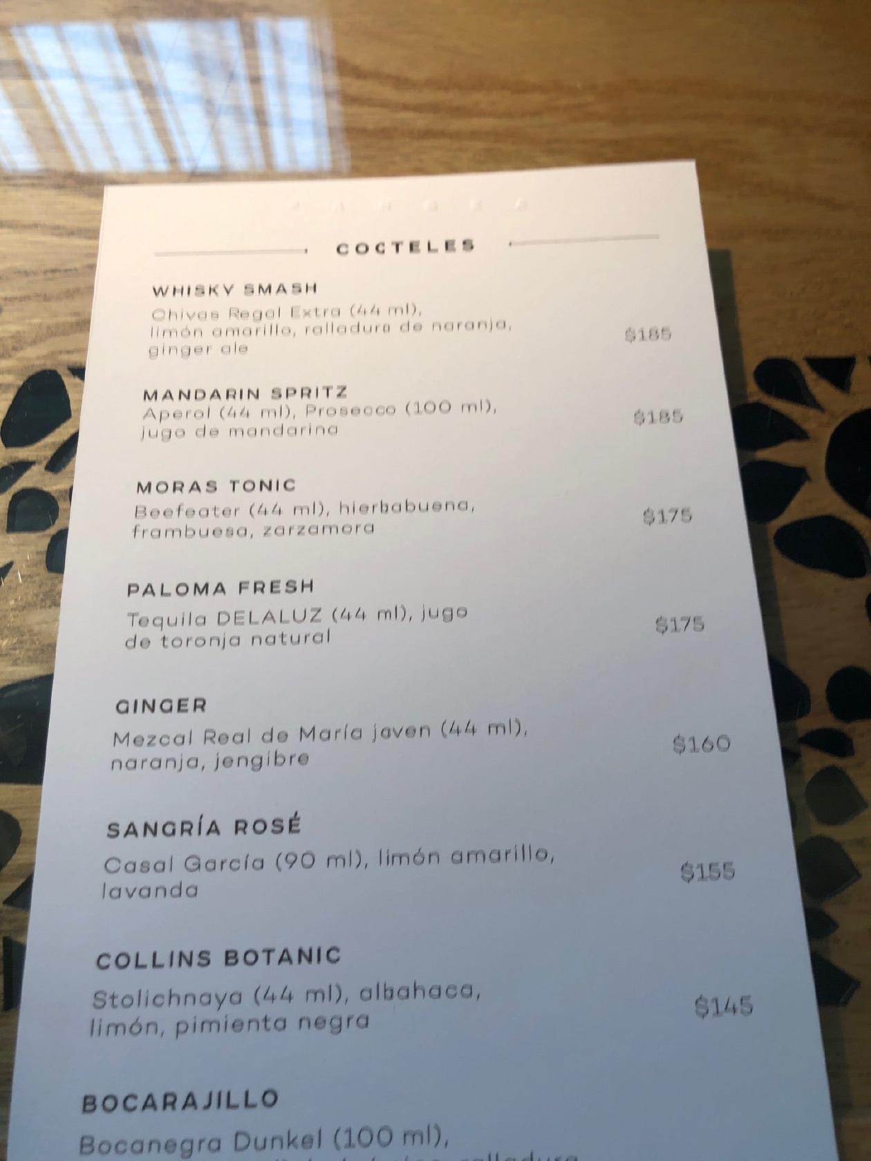 Carta del restaurante PANGEA, San Pedro Garza García, Av. del Roble 660