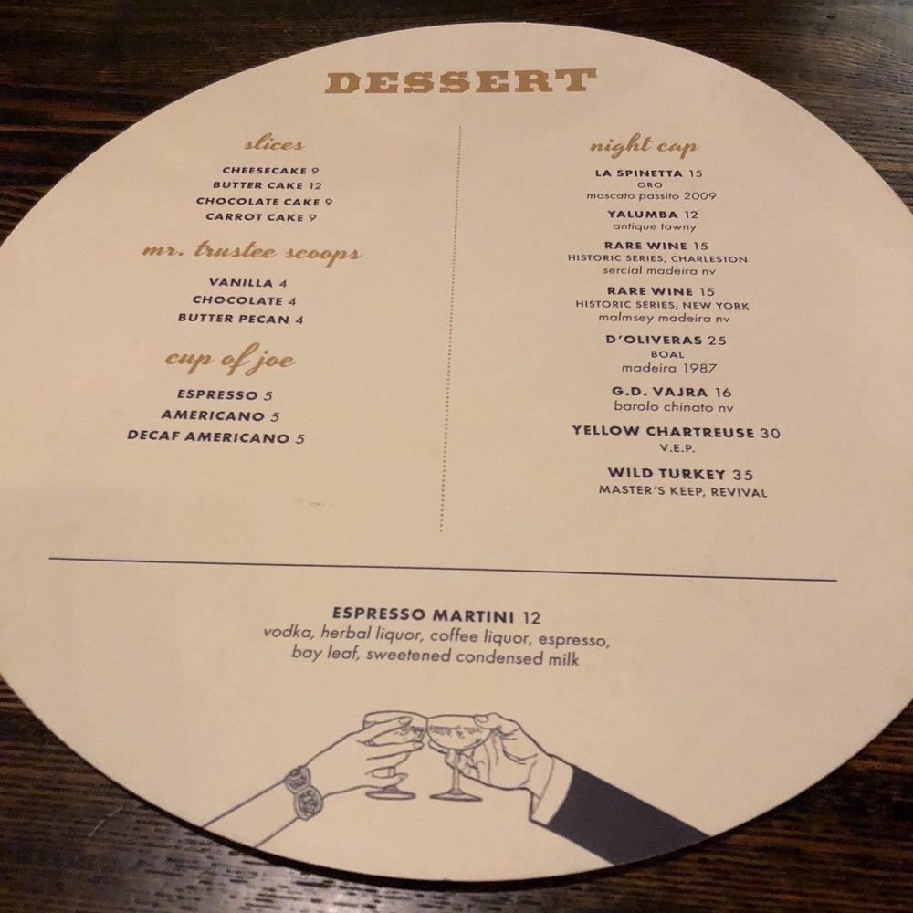 Menu at Rare Society steakhouse, San Diego