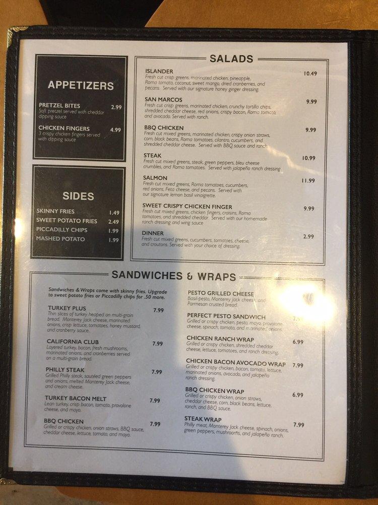 Menu at Red Rabbit Grill pizzeria, Delta