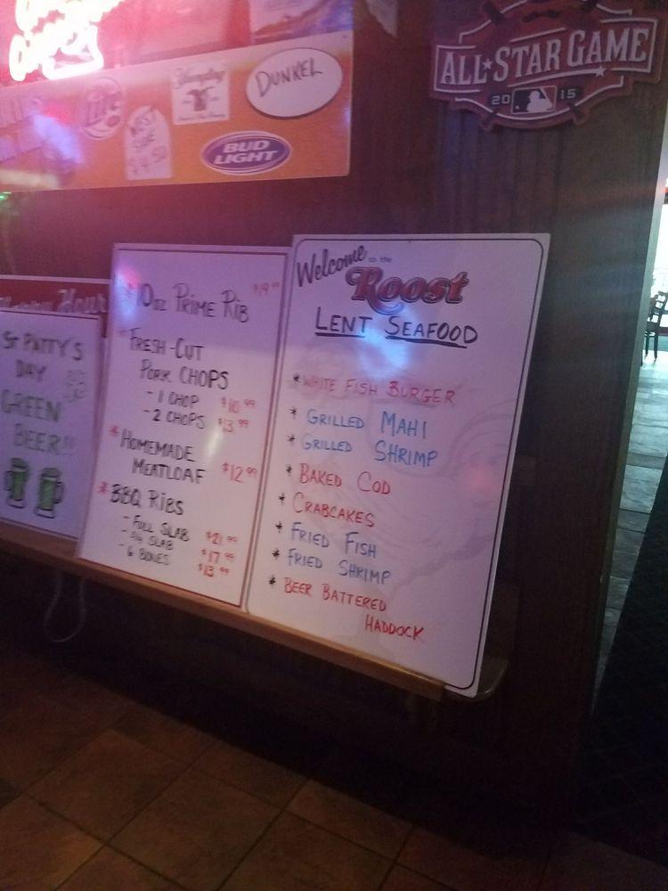 Menu at Ron's Roost restaurant, Cincinnati