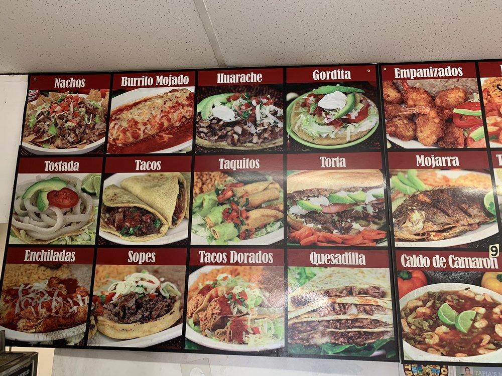 Menu at Tapia Mexican Food restaurant, Montebello