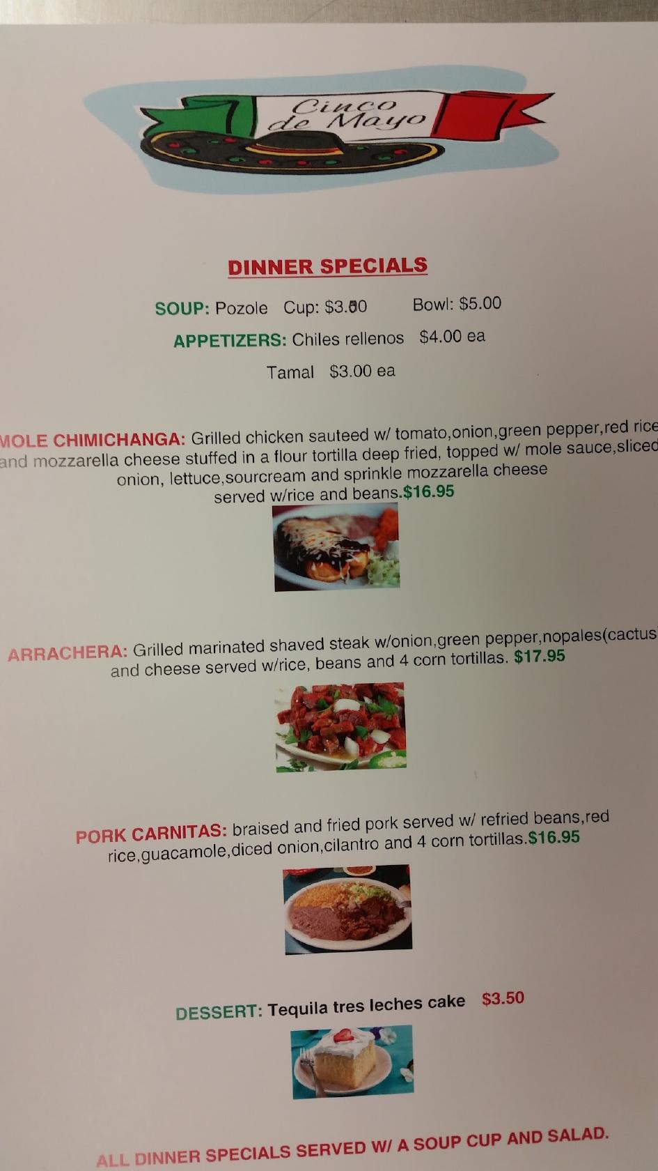 Menu at Maria's 371 Family Restaurant, Springfield, 371 River St