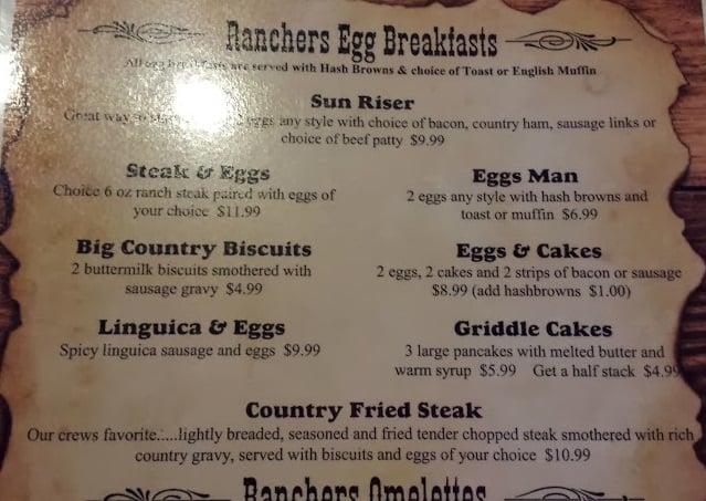 Menu at Banta Inn pub & bar, Tracy