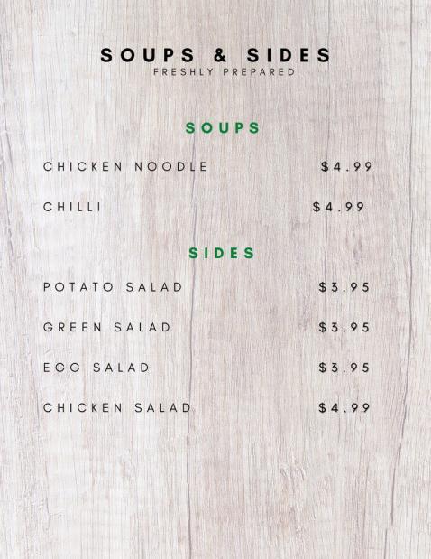 Menu at The Fresh Corner restaurant, Port Hope