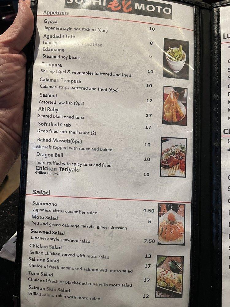 Menu at Sushi Moto restaurant, Fernley, US Hwy 95A Ste #1