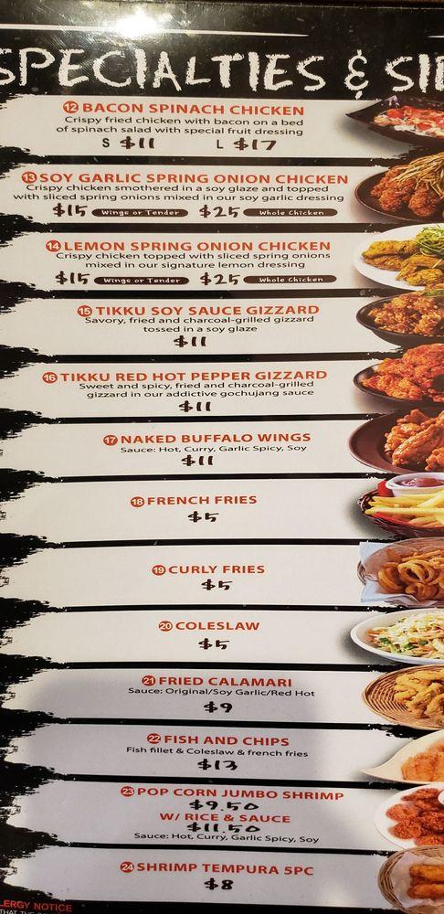 Menu at Chicken Pocha (Formerly CM Chicken Germantown) restaurant, Germantown