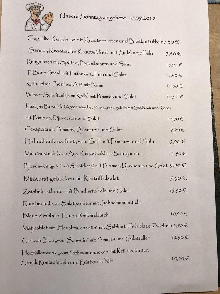 Speisekarte von Gaststätte Schienhammer restaurant, Planegg