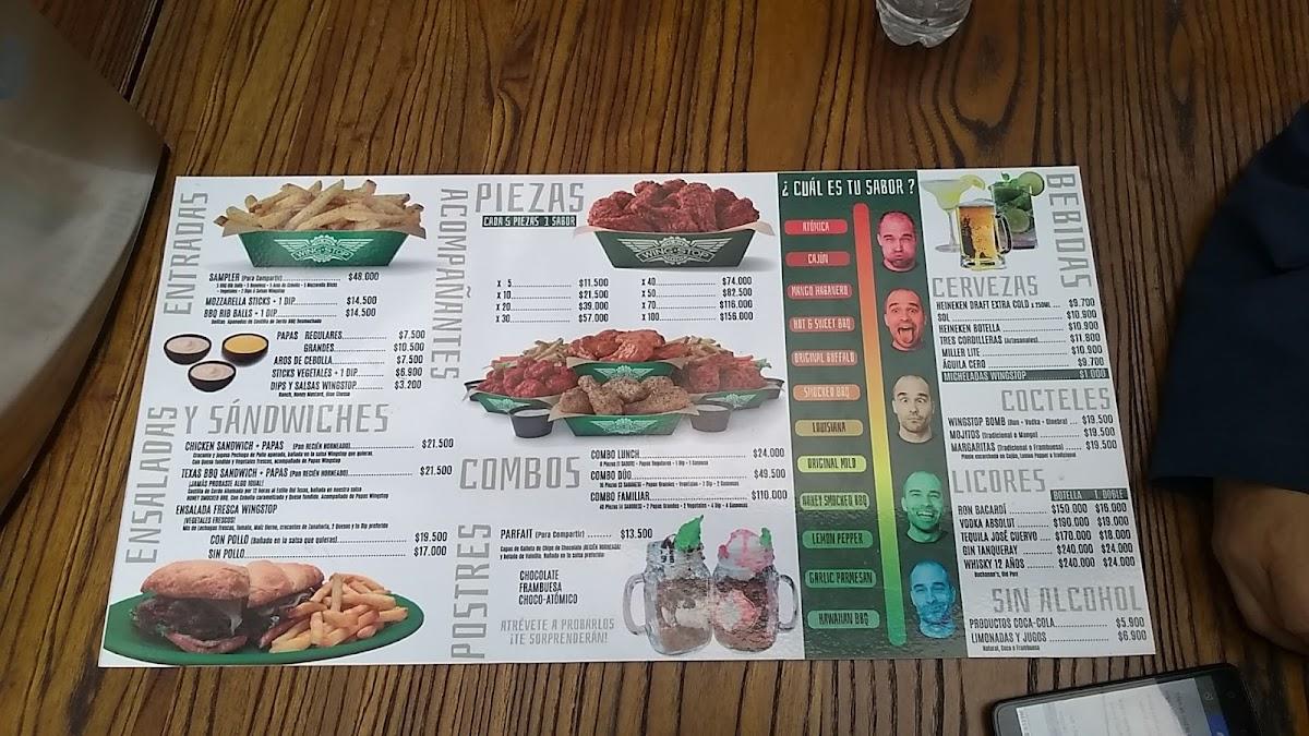 Carta del restaurante Wing Station Cedritos, Bogotá