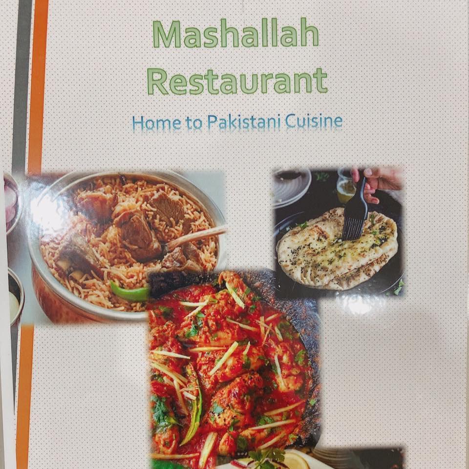Menu at Mashallah Restaurant, Bangkok