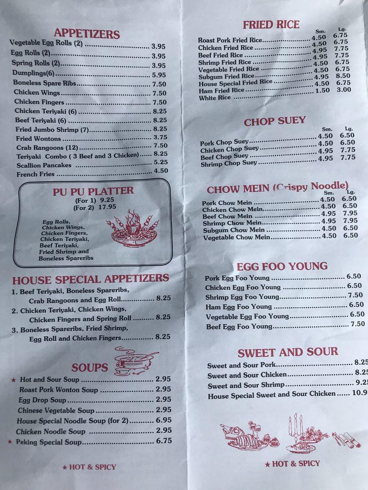 Menu at New Century Chinese Restaurant, Haverhill