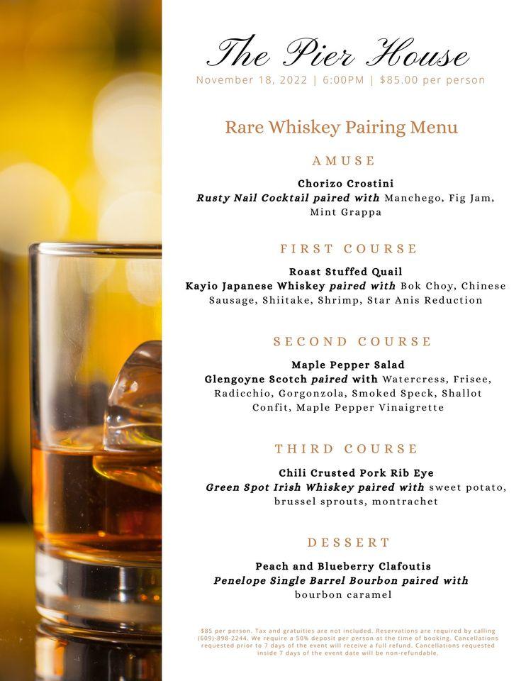 Menu at The Pier House pub & bar, Cape May