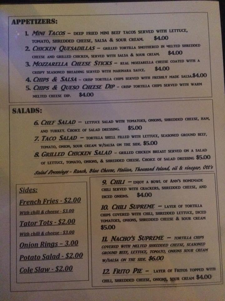 Menu at Foxhole Bar and Grill, Springfield, 2350 N Clifton Ave