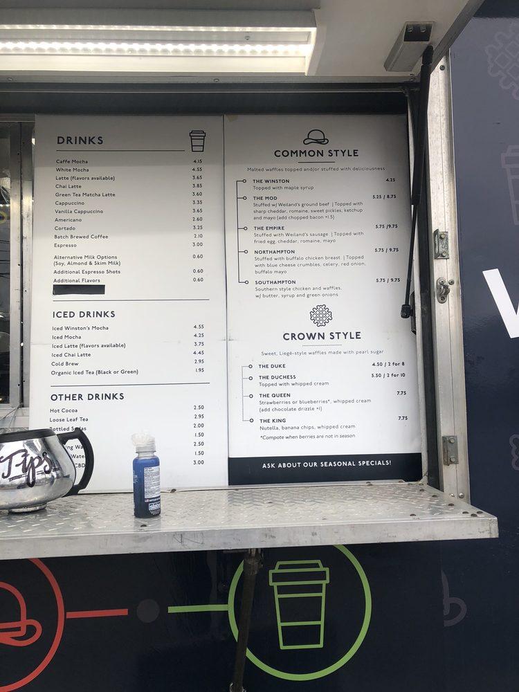 Menu at Winston's Coffee & Waffles restaurant, Columbus