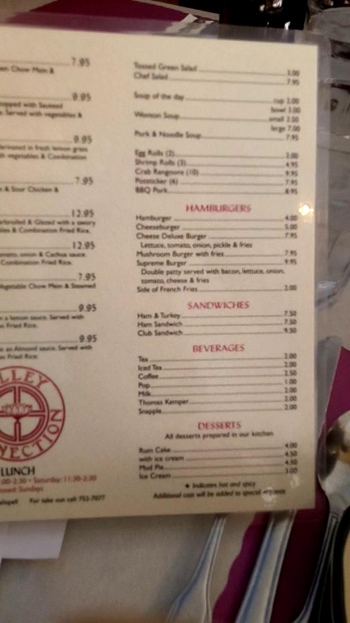 Menu at Alley Connection Restaurant, Kalispell
