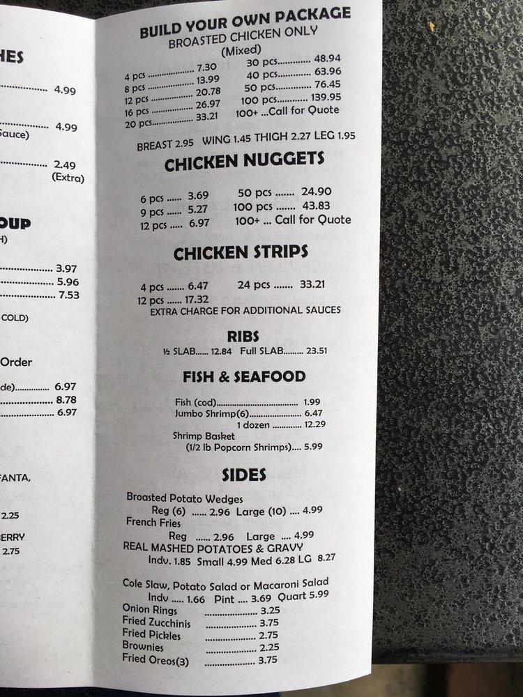 Menu at Chicken Box Broasted Chicken restaurant, La Habra, 330 E ...