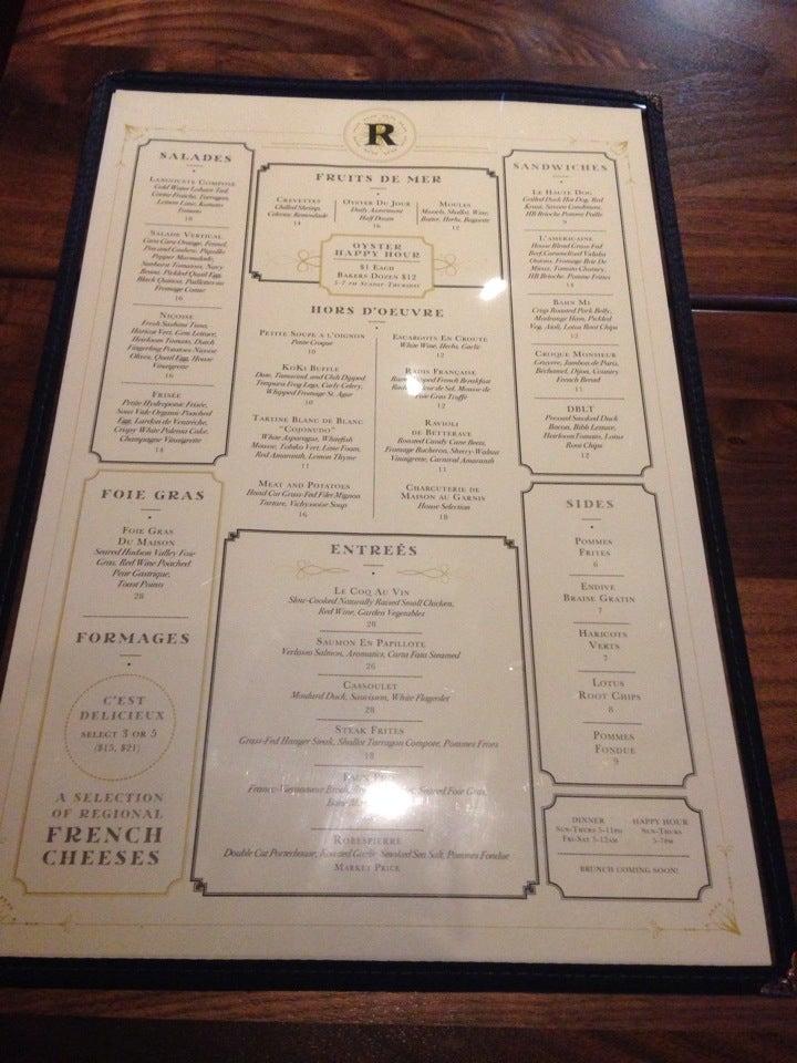 Menu at Rubicon pub & bar, Harrisburg