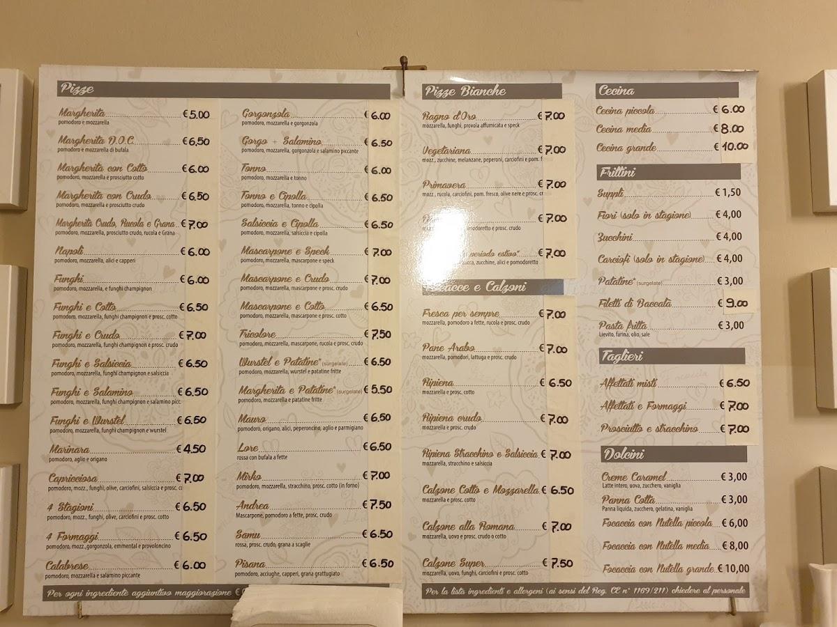 Menu da Il Ragno D'oro ristorante, Altopascio